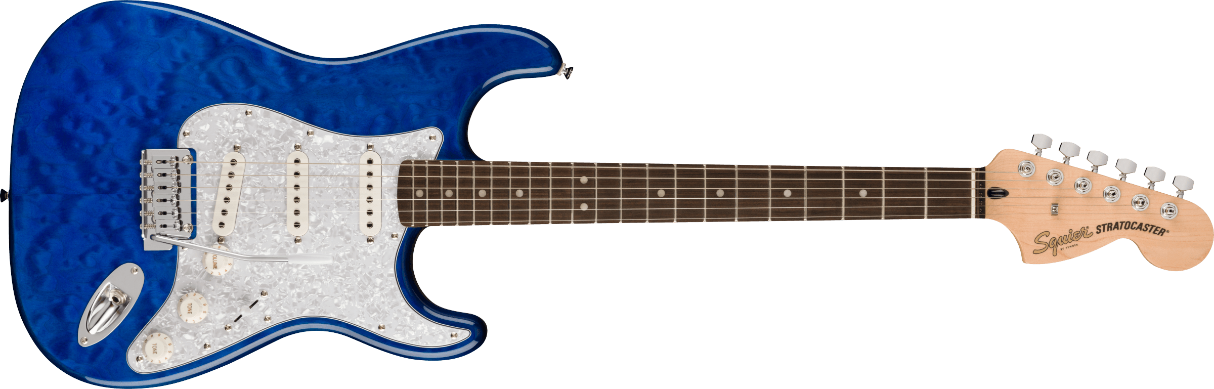 Fender Squier FSR Affinity Series Stratocaster QMT IL Blue Transparent ...
